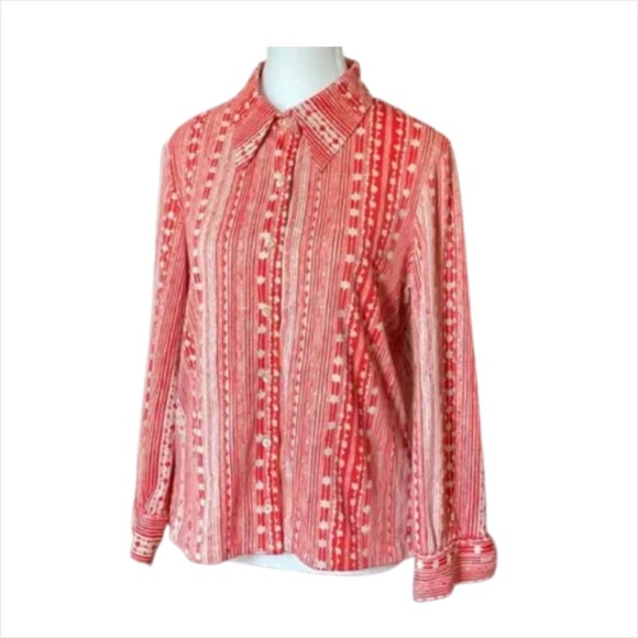 Vintage | Tops | Vintage 7s Pattern Button Down | Poshmark
